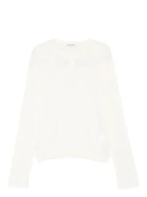 Our Legacy OUR LEGACY Ivory Ribbed Knit Long Sleeve T-Shirt Cream