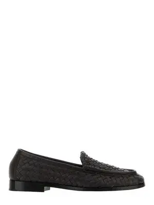 Bottega Veneta Dark Leather Loafers - Brown