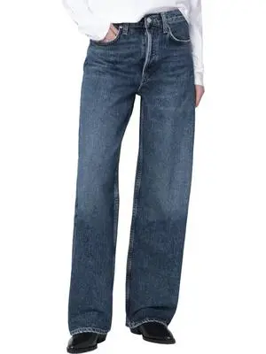 AGOLDE Regenerated Cotton Denim Wide Leg Jeans - Blue