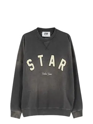 GOLDEN GOOSE Golden Goose Star-Print Crewneck Sweatshirt Gray