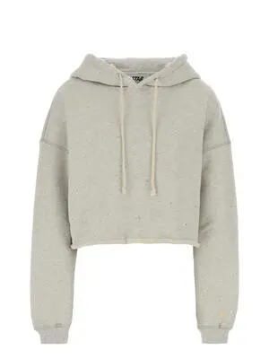 GOLDEN GOOSE Grey Cotton Hoodie - Gray