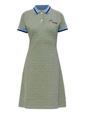 Marni Short Sleeve Checked Polo Dress - Multicolor