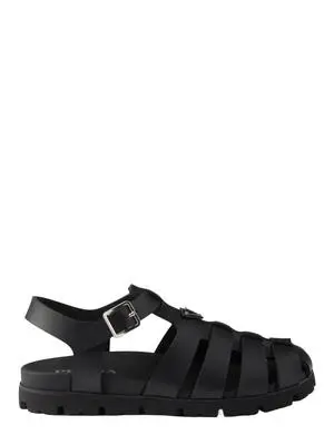 Prada Fisherman Sandals With Buckle Detail - Black