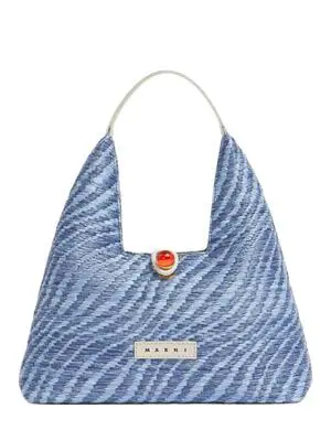 Marni Trapeze Tote Bag - Blue
