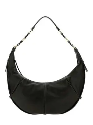 Saint Laurent Leather Hobo Bag - Black