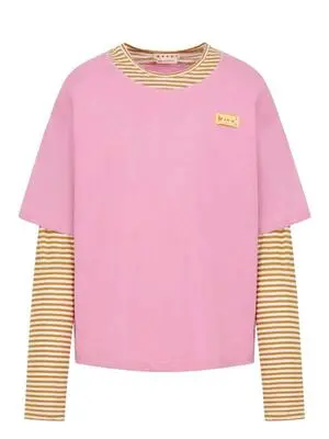 Marni Striped Logo T-shirt - Multicolor