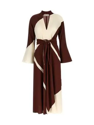Alberta Ferretti Alberta Ferretti Printed Viscose Twill Dress Multicolor
