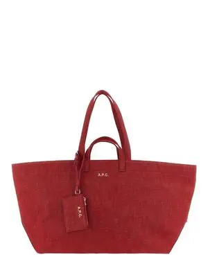 A.p.c. Le Drummer Toile' Large Shopping Bag - Red