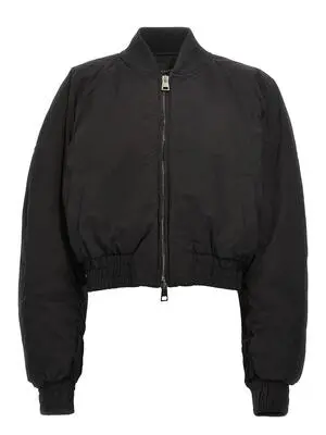 Andamane THE ANDAMANE Sierra Cropped Bomber Jacket Black