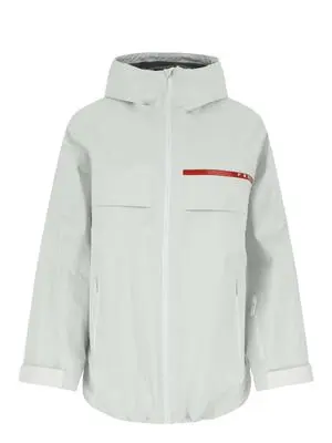 Prada Chalk Gore-tex Oversize K-way Jacket - White
