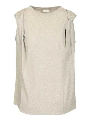 Dries Van Noten Sleeveless Ultra-light Jersey Top - Gray