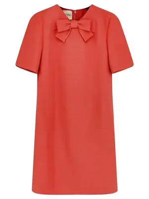 Valentino Garavani Wool And Silk Blend Short Dress - Multicolor