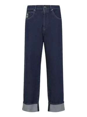 Marni Embroidered Cotton Jeans - Blue