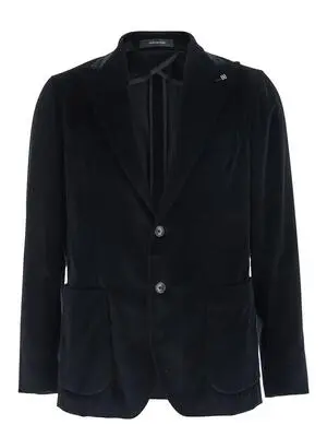 Tagliatore Single-breasted Wool Blend Jacket With Peak Lapels - Multicolor