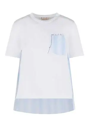 Marni Marni Striped T-Shirt With Pocket Multicolor