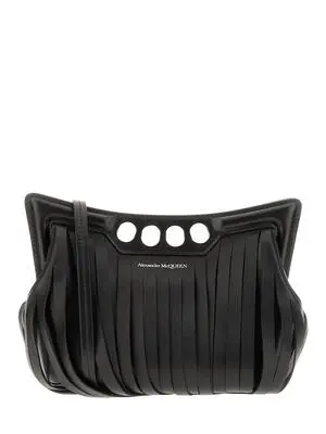 Alexander McQueen Black Leather Fringe Crossbody Bag - Multicolor