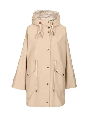 Moncler Brunnera Long Parka - Cream