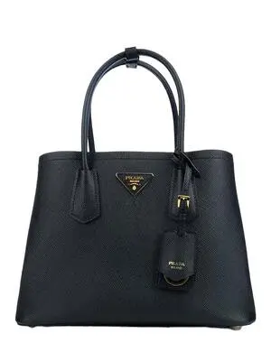 Prada PRADA Textured Leather Top Handle Bag Multicolor