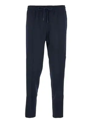 Gucci Blue Pants With Elastic Waist And Drawstring And Web Detail On The Side In Tech Fabric For - Multicolor