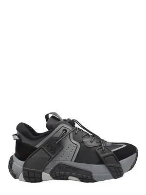 Valentino Garavani Suede And Fabric Sneakers - Black