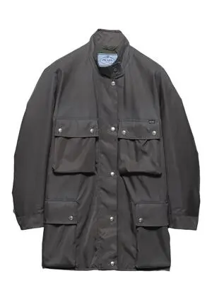 Prada Recycled Polyamide Military Jacket - Gray
