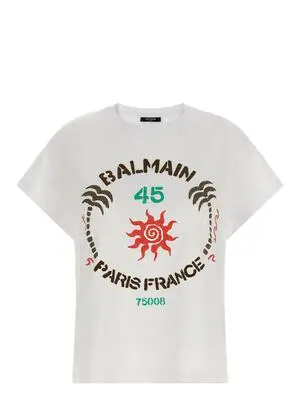 Balmain Club 45' Print T-shirt - White