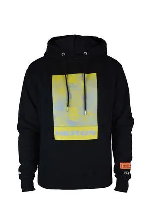Heron Preston Cotton Graphic Print Hoodie - Black