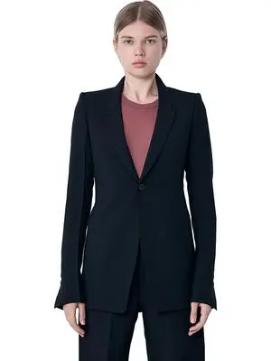 Rick Owens Single-breasted Wool Blazer - Black