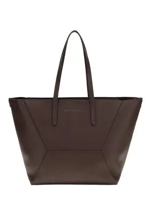 Brunello Cucinelli Leather Tote Bag - Brown