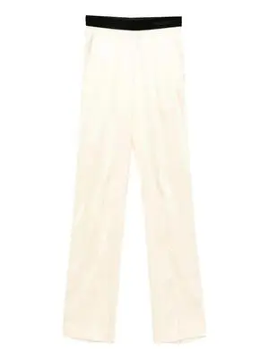 TOM FORD Velvet Waistband Silk Blend Trousers - Multicolor