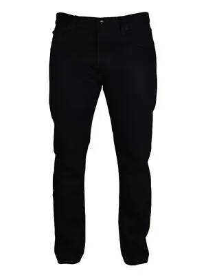 Off-White Five Pocket Jeans With Diagonal Stripes - Black