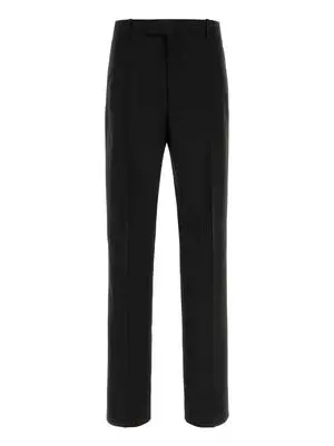JIL SANDER Virgin Wool Tailored Trousers - Black