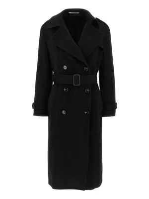 Tagliatore Bonny" Double-breasted Wool And Cashmere Coat - Black