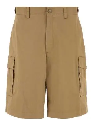 Moncler Stretch Cotton Bermuda Shorts - Brown