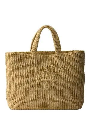 Prada PRADA Crochet Tote Bag Multicolor
