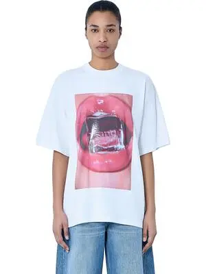 Alexander Wang Cotton Jersey Graphic T-shirt - Blue