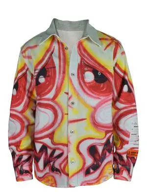 HERON PRESTON HERON PRESTON X Kenny Scharf Graffiti Effect Denim Jacket