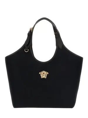 Versace Shopper Bag With Gold Tone Medusa - Multicolor