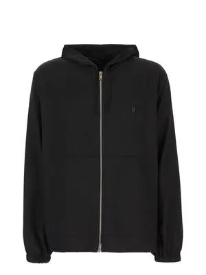 Givenchy Zip-up Hooded Sweatshirt With Logo Detail - Multicolor
