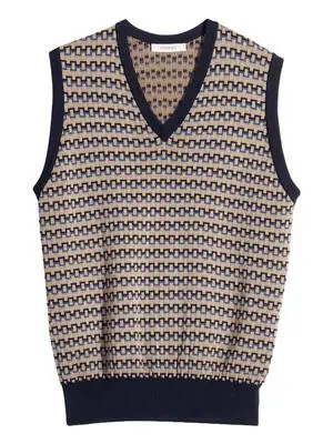 LEMAIRE V-neck Sleeveless Vest - Cream