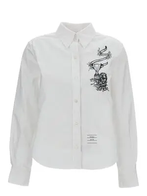Thom Browne Hector Trophy Embroidered Shirt - Multicolor
