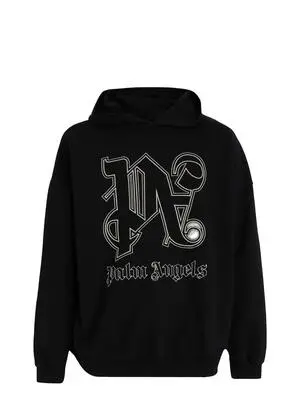Palm Angels Black Cotton Sweatshirt - Multicolor