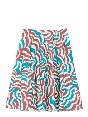 Marni MARNI Printed Cotton Midi Skirt Multicolor