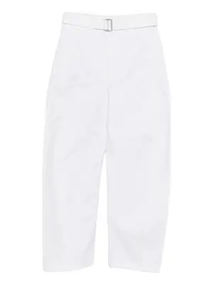 LEMAIRE LEMAIRE Belted Cropped Jeans Gray