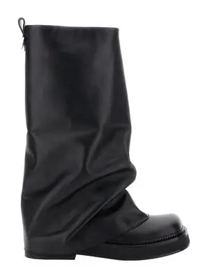 Attico The Attico Robin Square Toe Leather Boots Multicolor