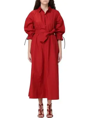 Max Mara Belted Dress - Red