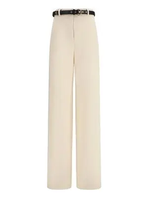 Max Mara Wide Leg Belted Pants - Multicolor