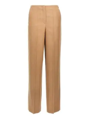 Fendi Grain De Poudre Wool Trousers - Cream
