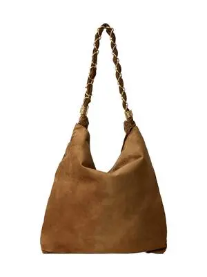 Saint Laurent Amalia Suede Shoulder Bag - Brown