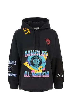 MARINE SERRE Graphic Print Cotton Hoodie - Multicolor